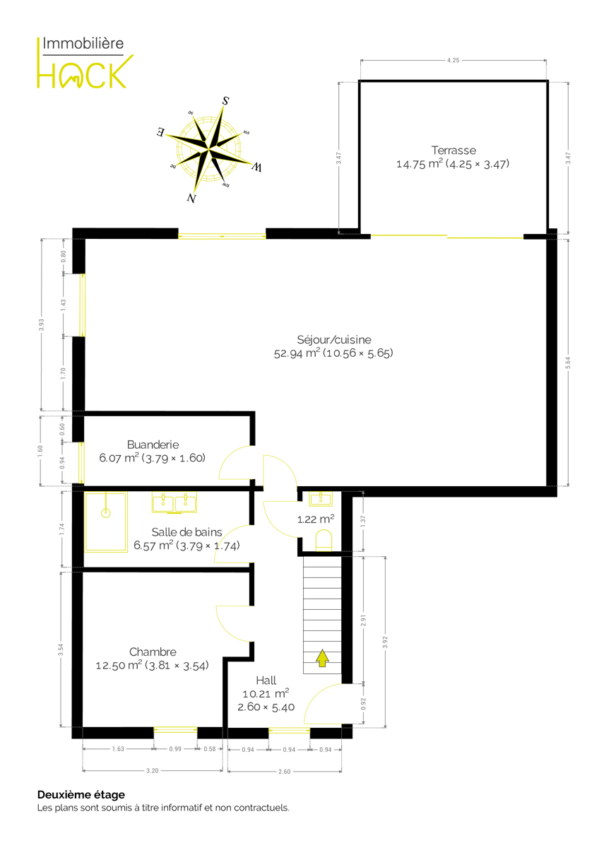 A 3C - Duplex 3 ch 2 sdb avec cave et 2 empl. de parking (int/ext ...